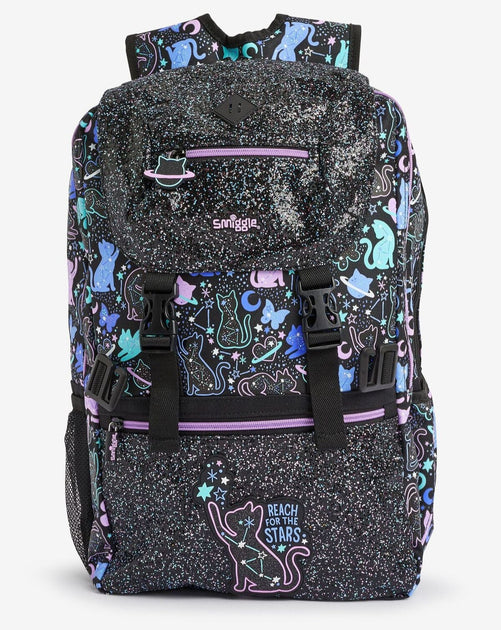 Smiggle Black Cat Wild Side Attach Foldover Backpack – The Write Stuff