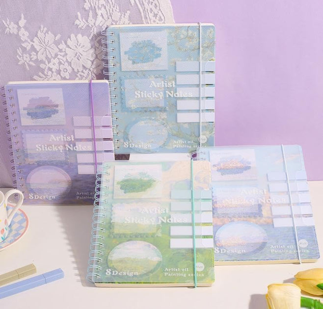 Artistic Sticky Notes A5 Spiral Notebook | The Write Stuff