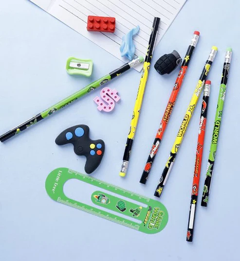 Game world- Pencil and Eraser set for kids | The Write Stuff