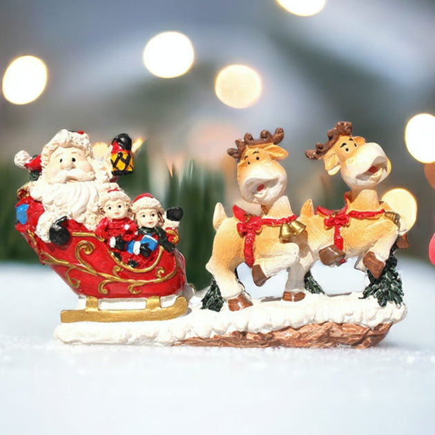 Christmas Showpiece Santa Claus sleigh car – The Write Stuff