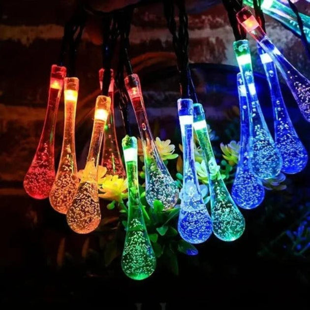 Water Drop LED String Light For Christmas | The Write Stuff